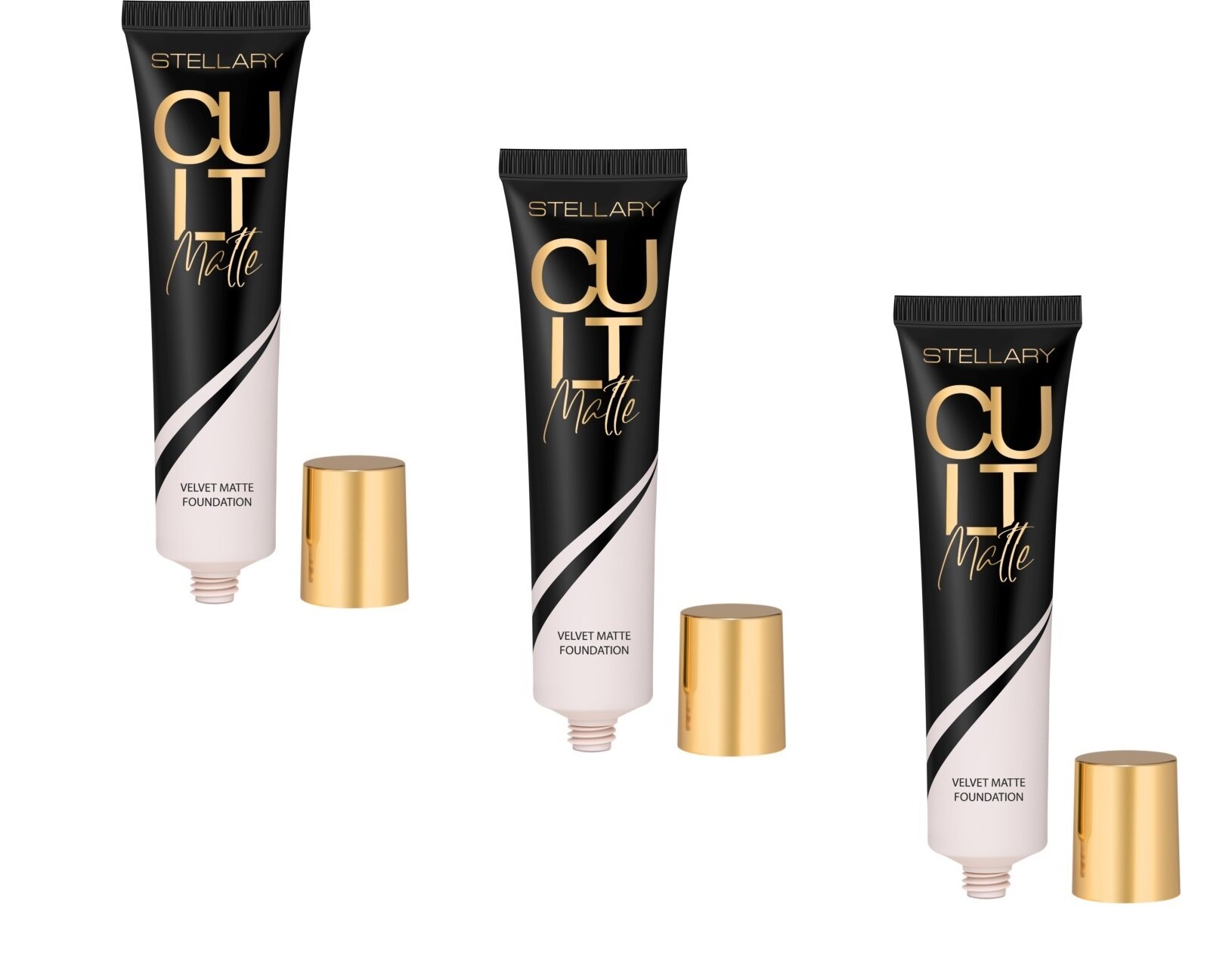 Матирующий тональный крем Stellary / Cult Matte Foundation тон 01, 25 мл 3шт