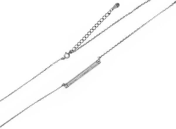 Колье, серебро, 925 проба, родирование, фианит