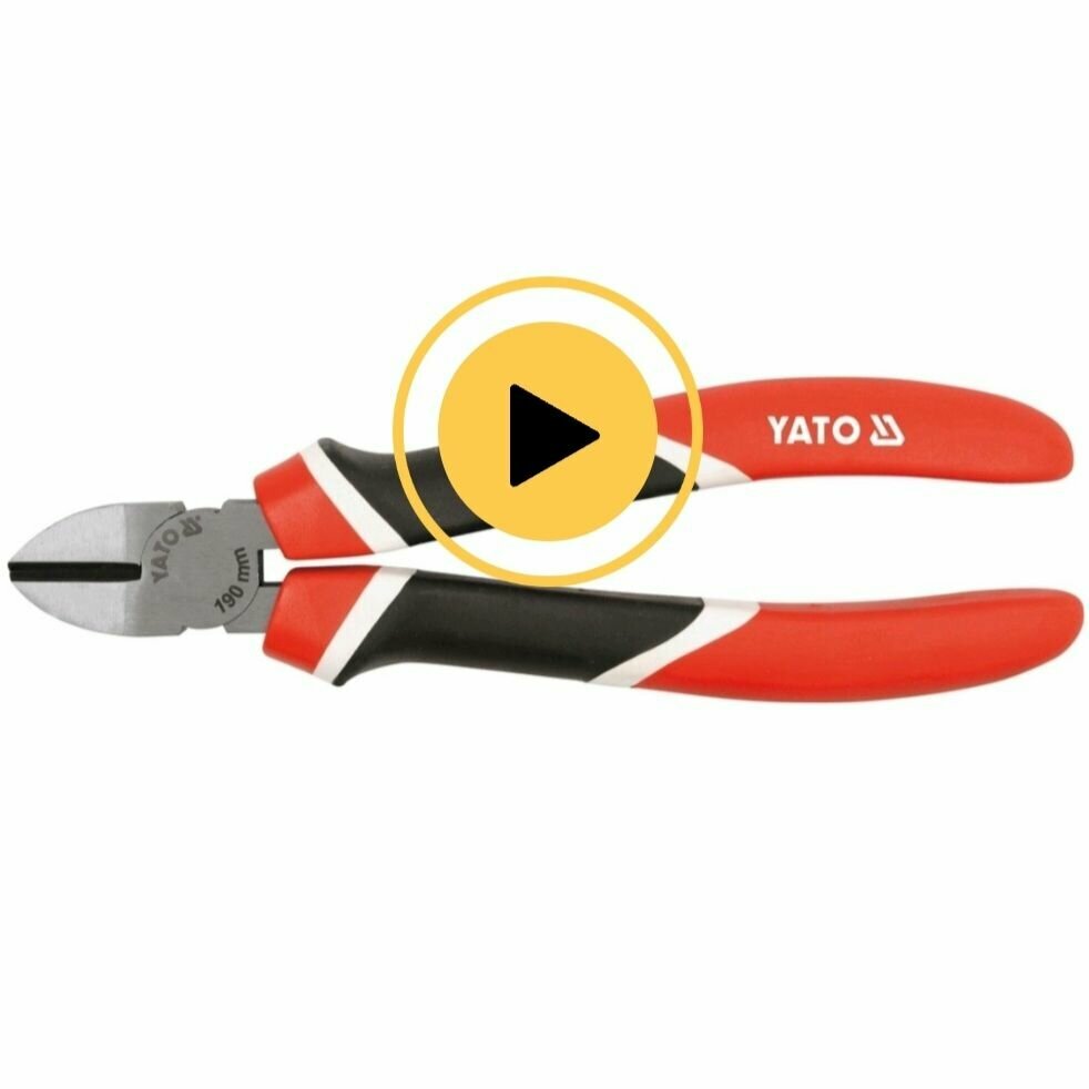 Кусачки YATO боковые 190 мм, CrV, HRC 58-62, YT-1948