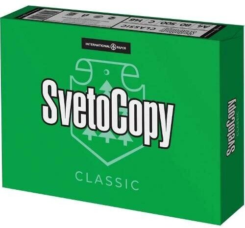 Бумага офисная для принтеров SvetoCopy Classic, A4, 80 г/м², 500 л, белая.