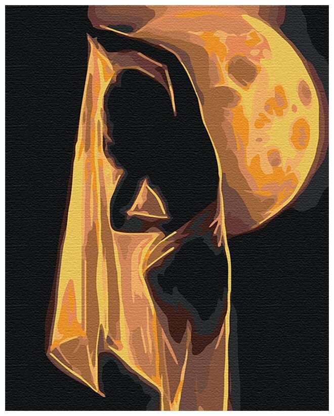 Девушка и луна / Танец Раскраска картина по номерам на холсте