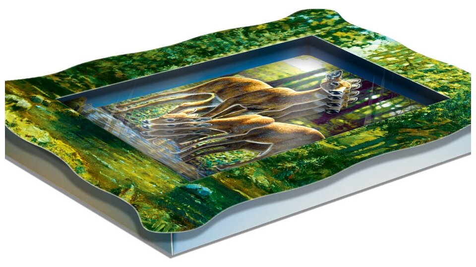 Vizzle Объемная картинка мини "Косули на водопое" М0044