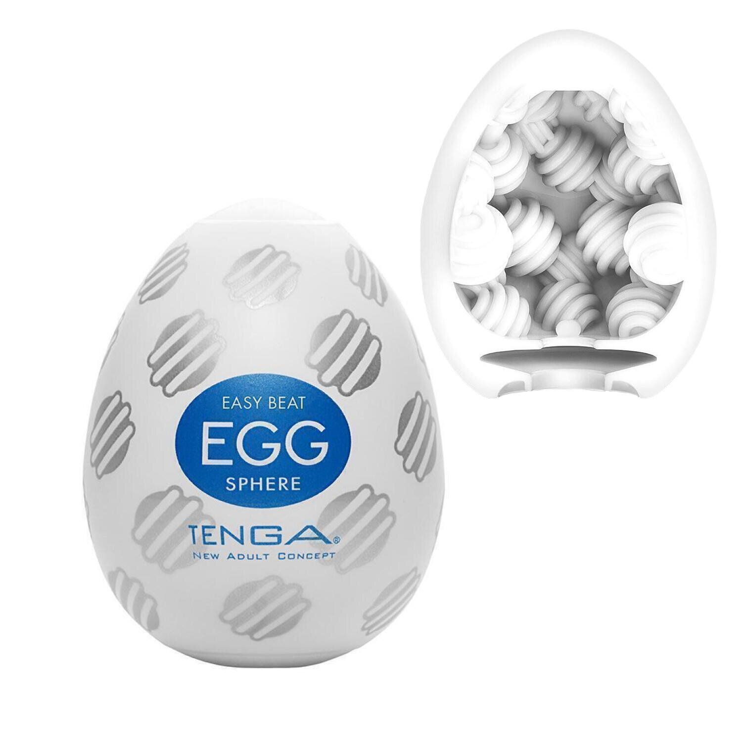 Мастурбатор Tenga Egg Standart Sphere, с эффектом смазки, белый