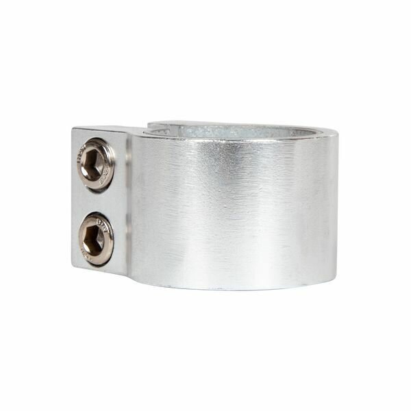 Зажим 34.9 для рулей трюковых самокатов, HIC Standart и Oversize (31,8-34,9 мм) с болтами и проставкой, серебряный