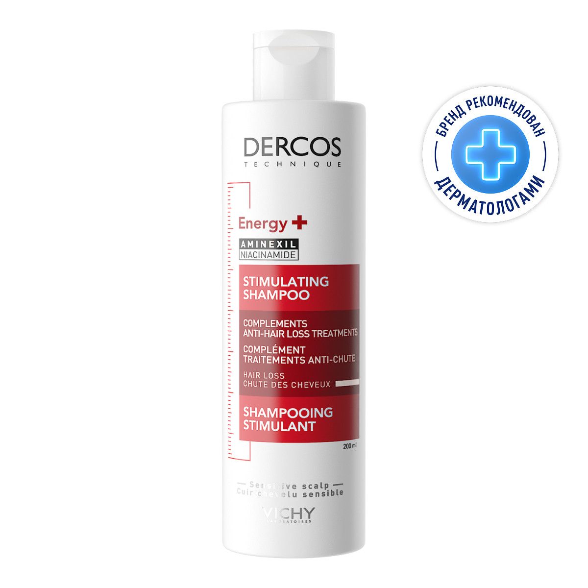 Vichy DERCOS ENERGY+ Шампунь для волос от выпадения 200мл