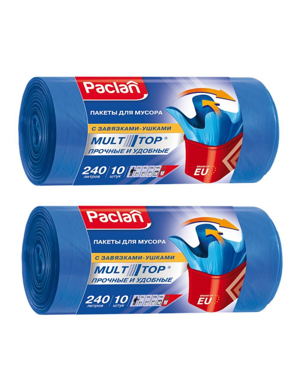 Паклан Мешки для мусора MULTI-TOP 240л, 20шт