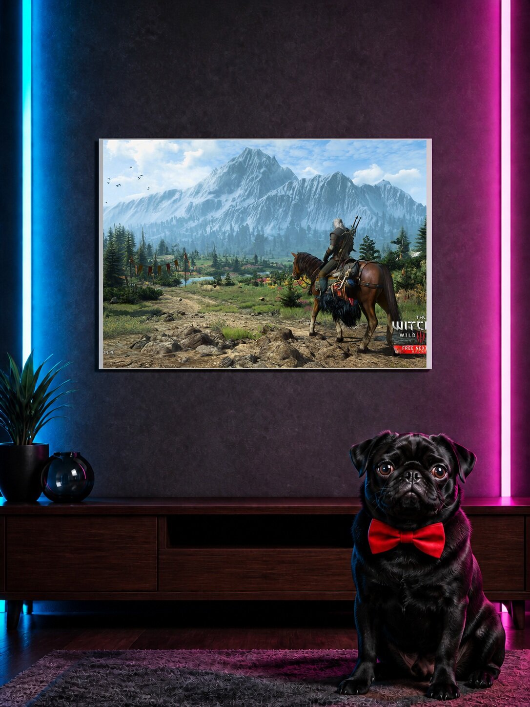 Постер The Witcher 3, официальный арт 76, горизонтальная версия