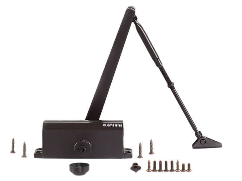 Доводчик Elementis 603 EN3 с фиксацией Коричневый RAL8019