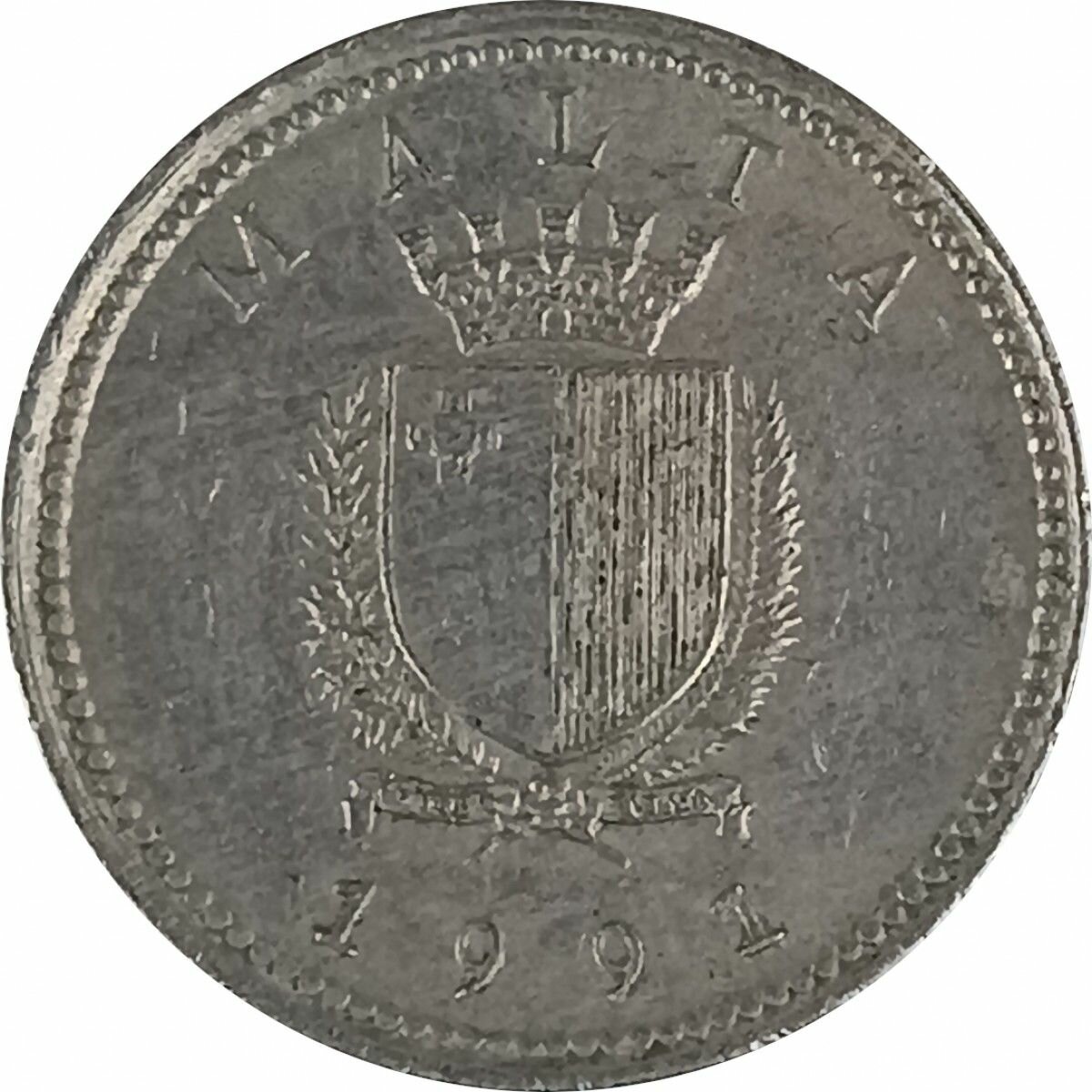 2 цента 1991 Мальта из оборота