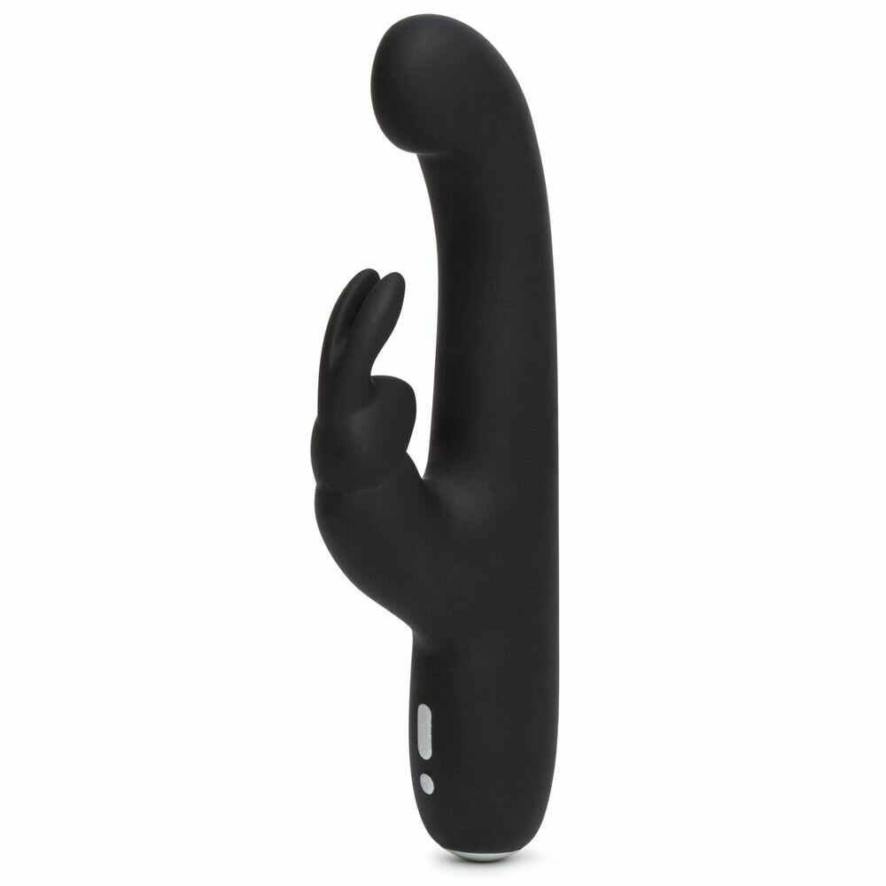 Вибратор Happy Rabbit Slimline G-Spot, черный, силикон, 24,1 см