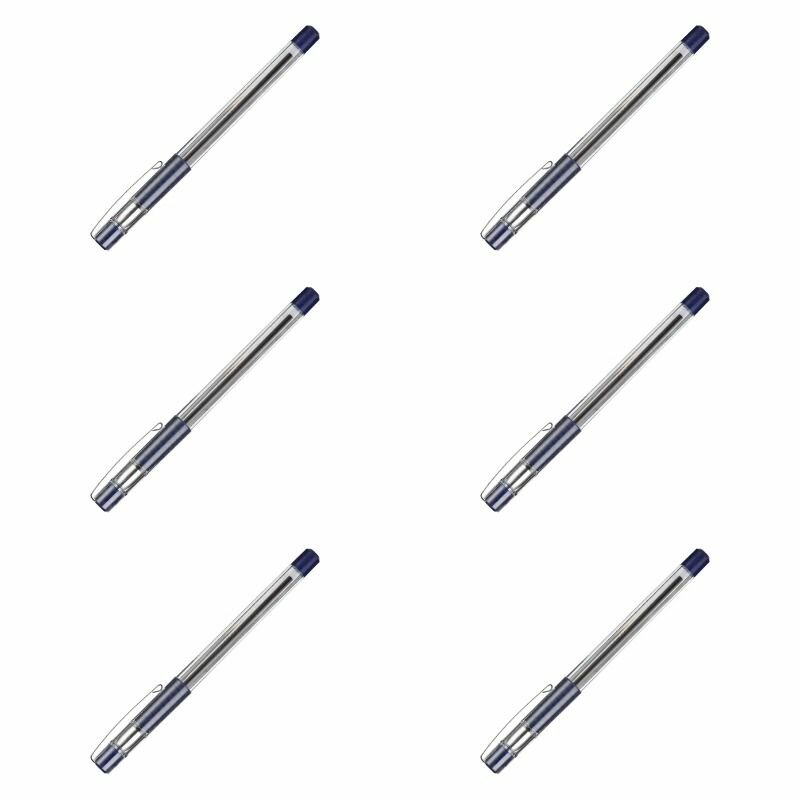 Комус Ручка шариковая My Star, неавтоматическая, с манжетой, 0,5 мм, синяя, 6 шт.