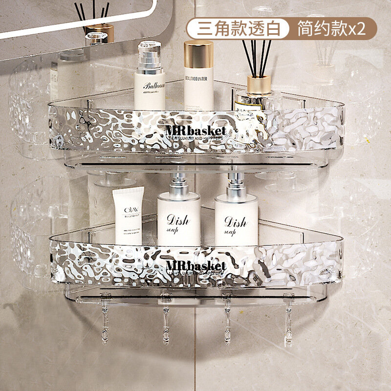 Стойка для ванной "Ледник", треугольная, настенная, без перфорации