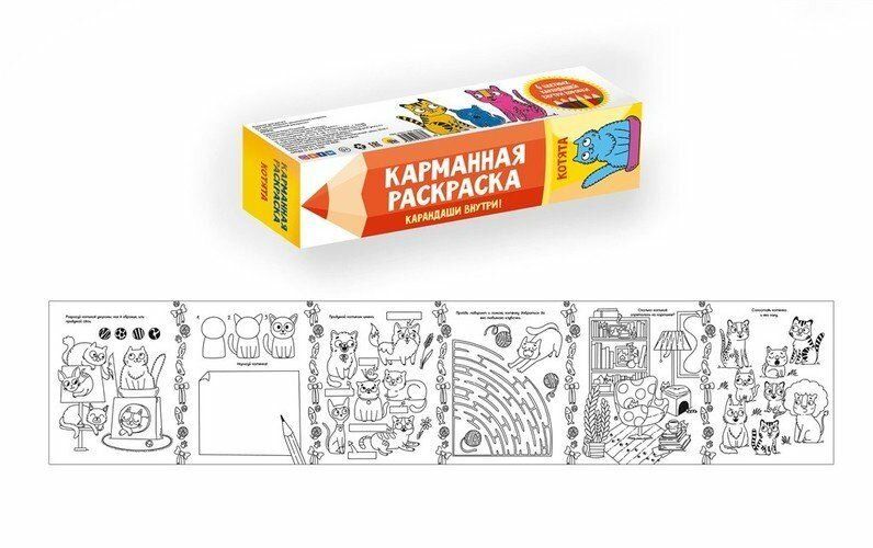 Карманная раскраска. Котята
