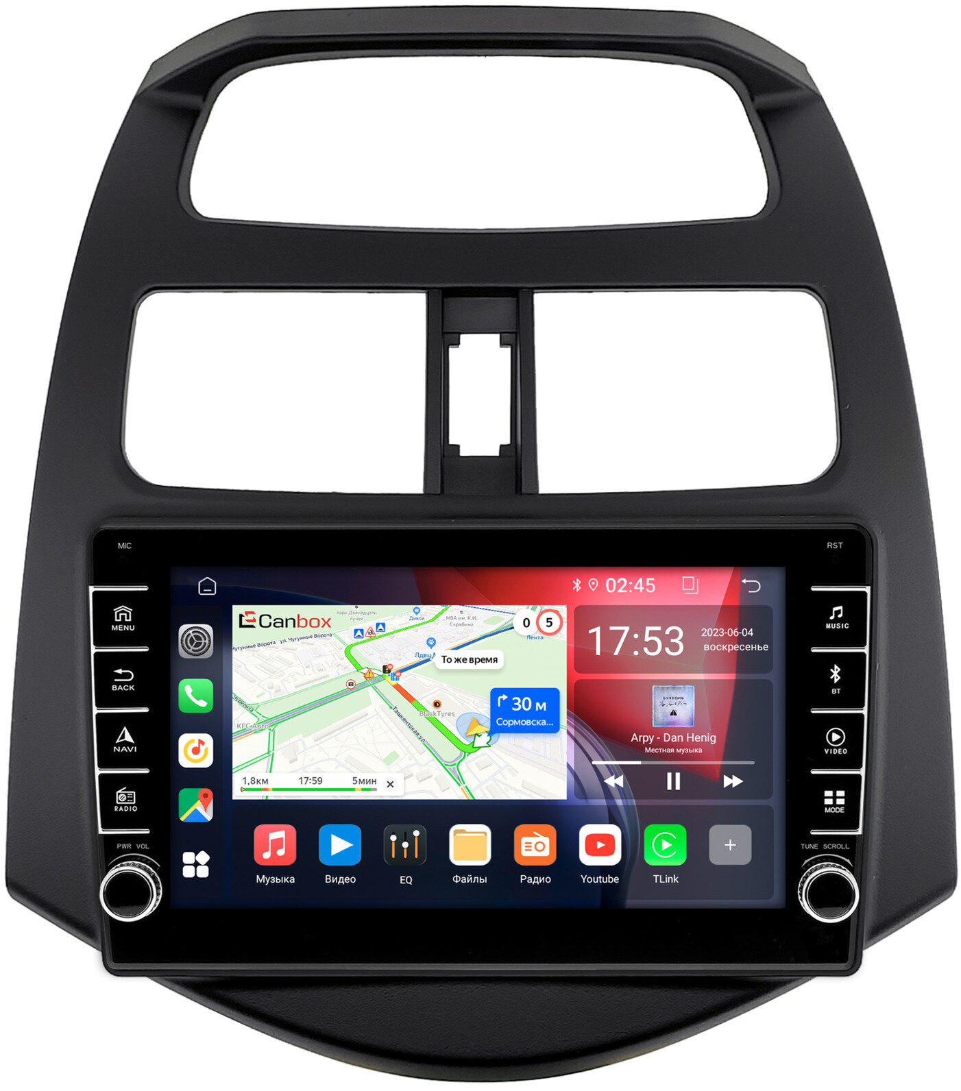 Штатная магнитола Daewoo Matiz Creative (M300) 2009-2011 (матовая) Canbox BGT9-180 2/32 Android 10 (IPS, DSP, CarPlay)