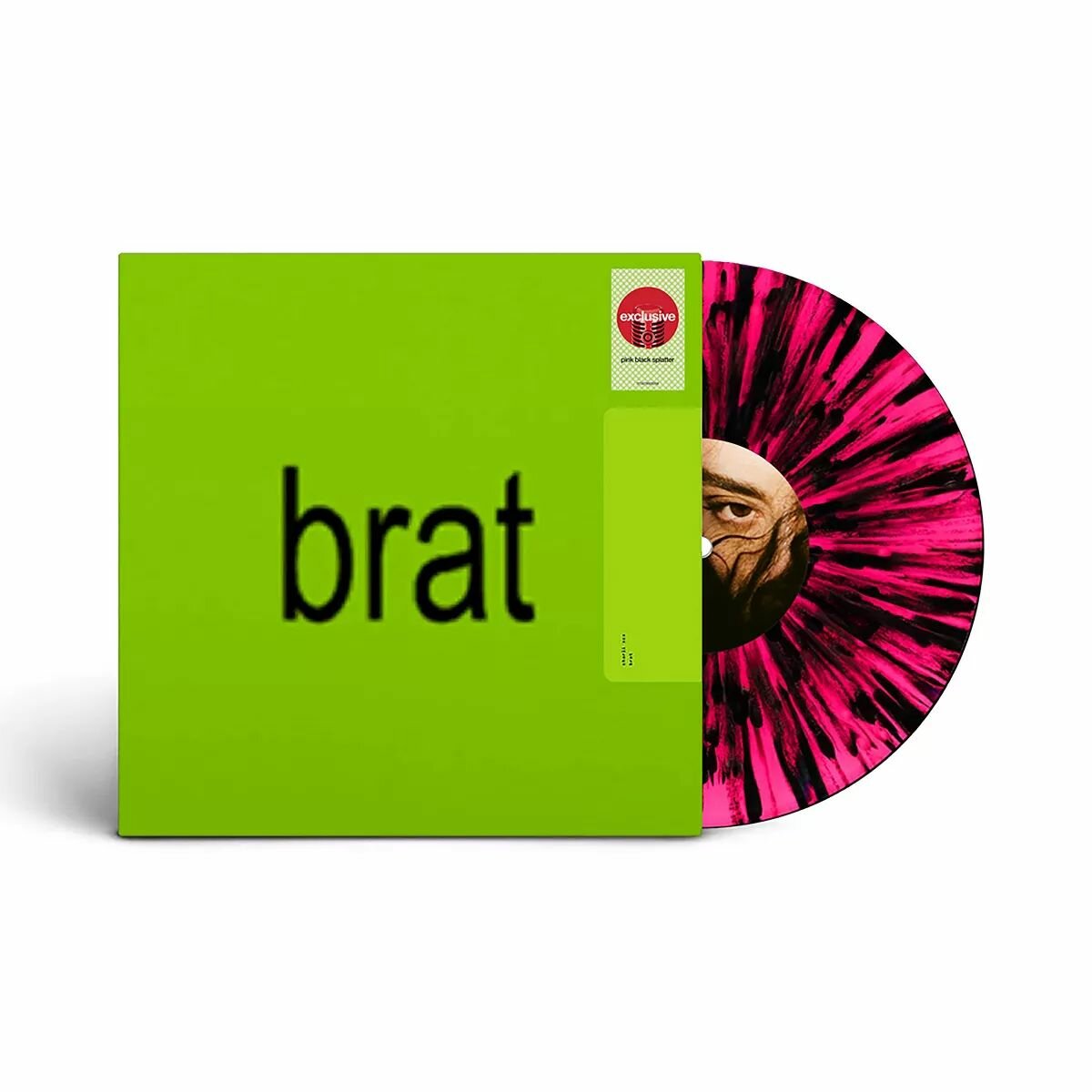 Charli XCX - Brat (Pink Black Splatter USA Limited) Розовая с Черными Брызгами, Виниловая Пластинка. Товар уцененный