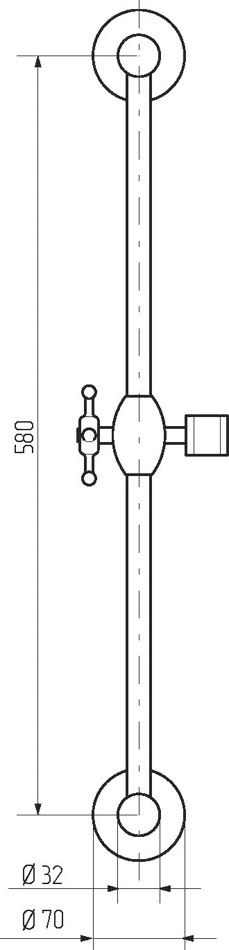 Душевая штанга Migliore Retro 20176 h60 см, бронза /20176