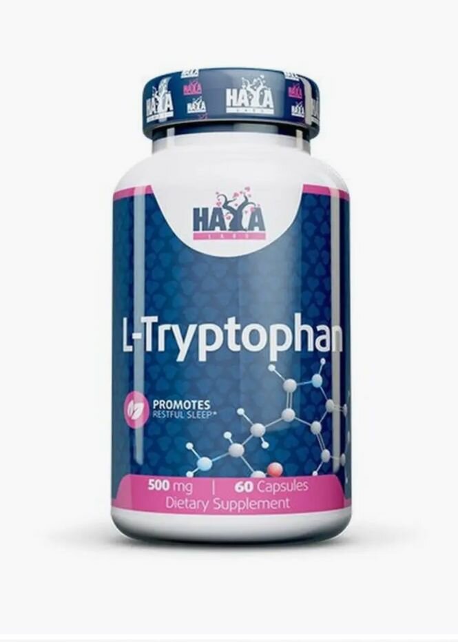 Haya Labs L - Tryptophan. Триптофан. 500 Mg. 60 капс.