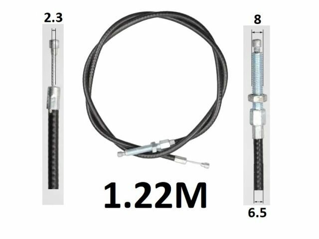 Трос заднего хода для культиватора/мотоблока SL-186, длина 1220 мм, длина оплётки 1090 мм