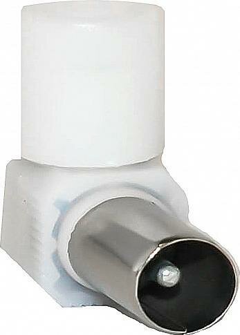 Разъем телевизионный штекер TV с угловым входом от REXANT белый