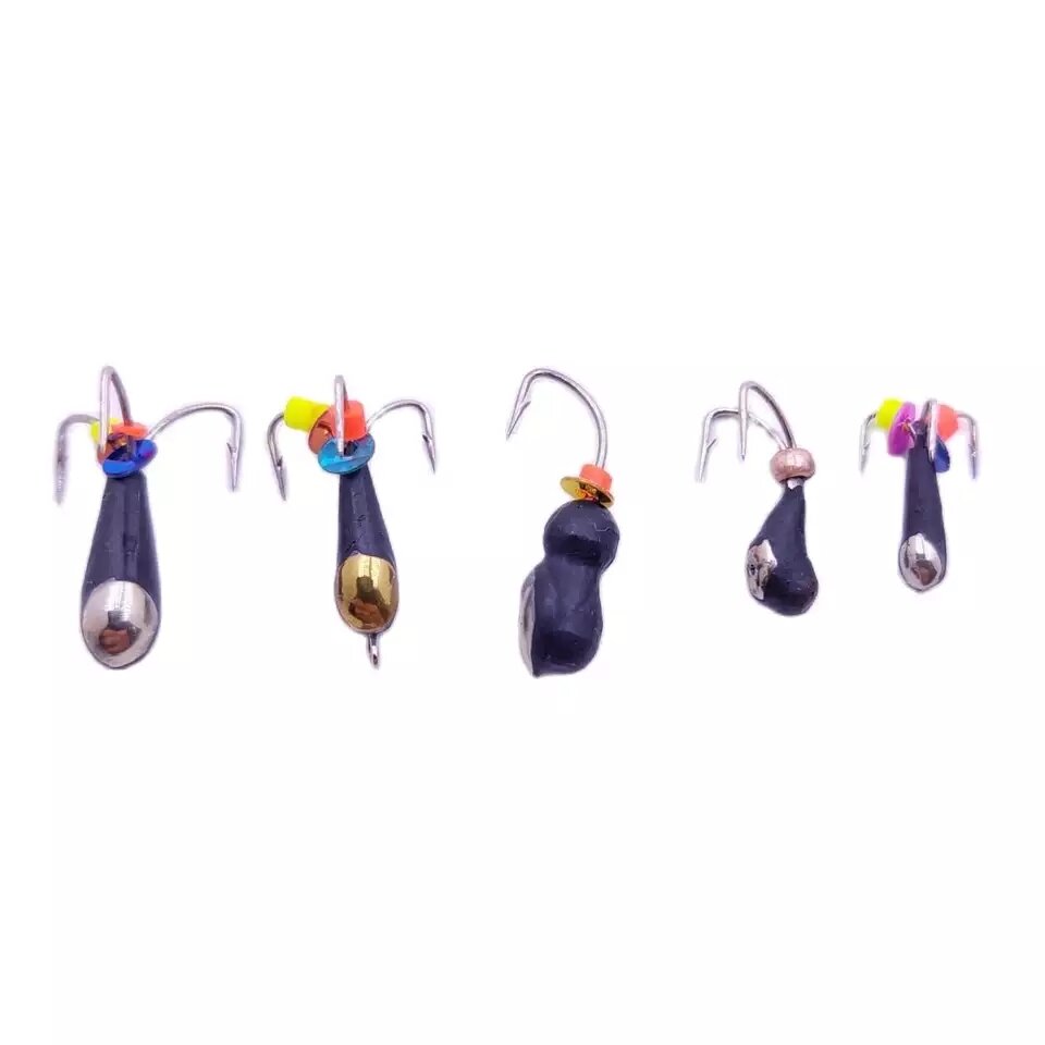 Мормышки из точенного вольфрама для рыбалки Набор из 5 шт (код 2)