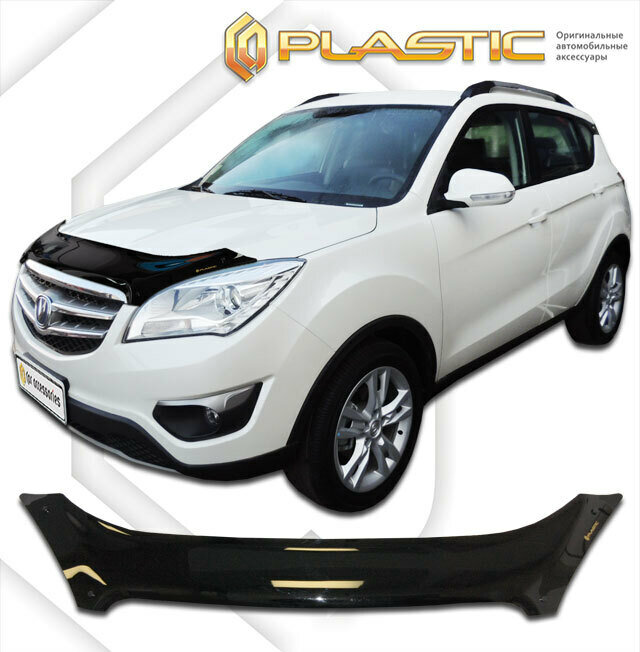 Дефлектор капота Changan CS35 2013 н. в. Черный глянцевый СА Пластик