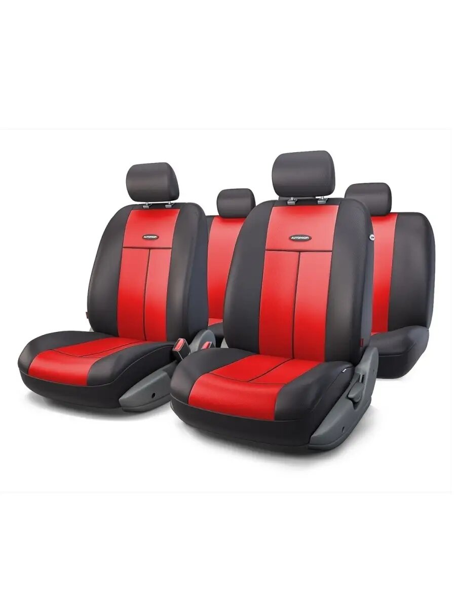 Универсальные чехлы на сиденья TT черно-красные Autoprofi