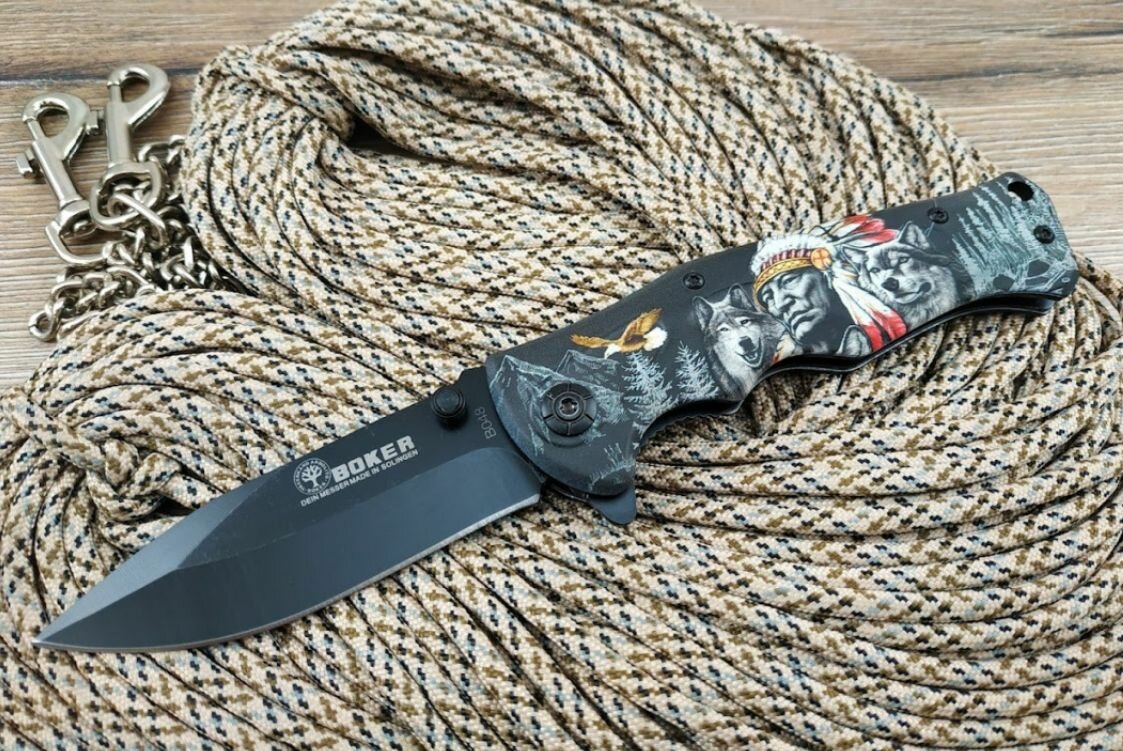 Нож складной туристический, Надёжный стильный нож