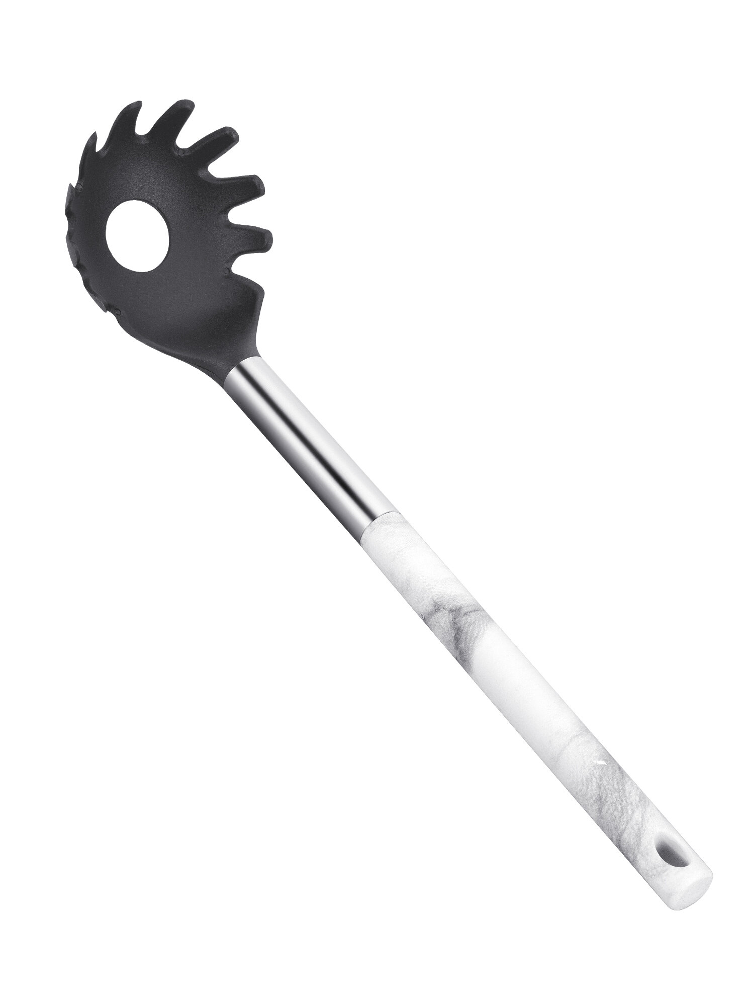 Ложка кулинарная большая пластиковая для спагетти и макарон Regent Linea OTTIMO