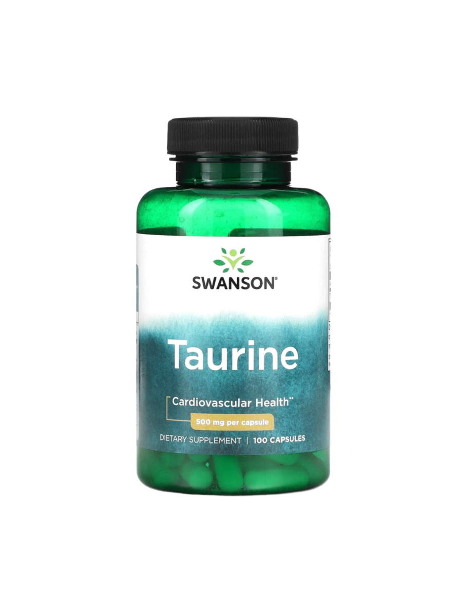 Swanson Taurine 500 mg 100 Caps для повышения работоспособности