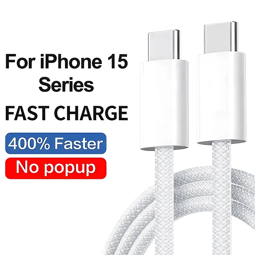 Кабель USB Type-C для Apple iPhone 15 Pro Max, 35 Вт