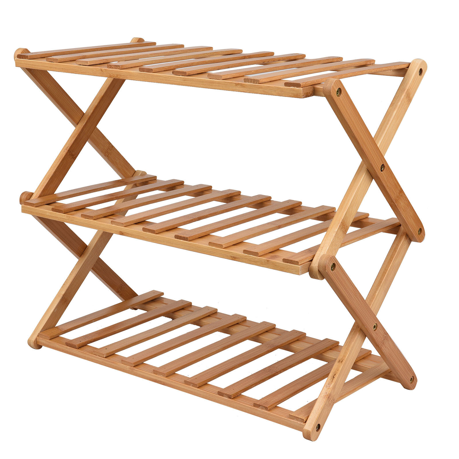 3-х уровневая складная стойка для цветов, подставка для растений, деревянная полка для цветов