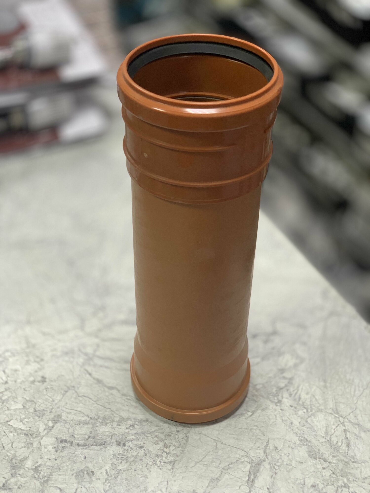 Муфта 110 рыжая насадная Ostendorf на трубу без раструба