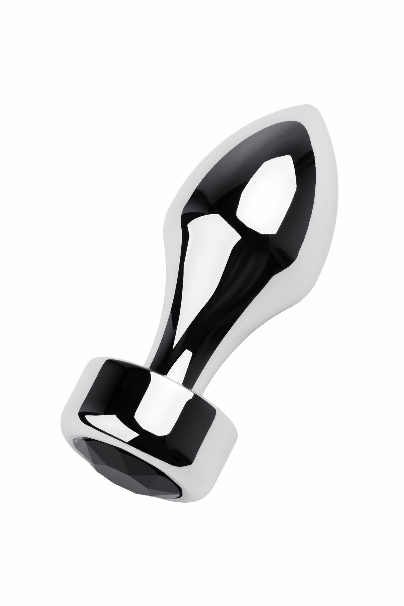 Анальная втулка Metal by TOYFA, металл, серебряная, с чёрным кристаллом, 10,8 см, Ø 4 см, 200 г Toyfa Анальная втулка Metal by TOYFA, металл, серебряная, с чёрным кристаллом, 10,8 см, Ø 4 см, 200 г