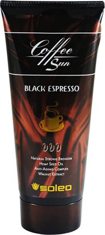 Soleo Бронзатор натуральный с запахом кофе эспрессо Coffe Sun Black Espresso, 150 мл