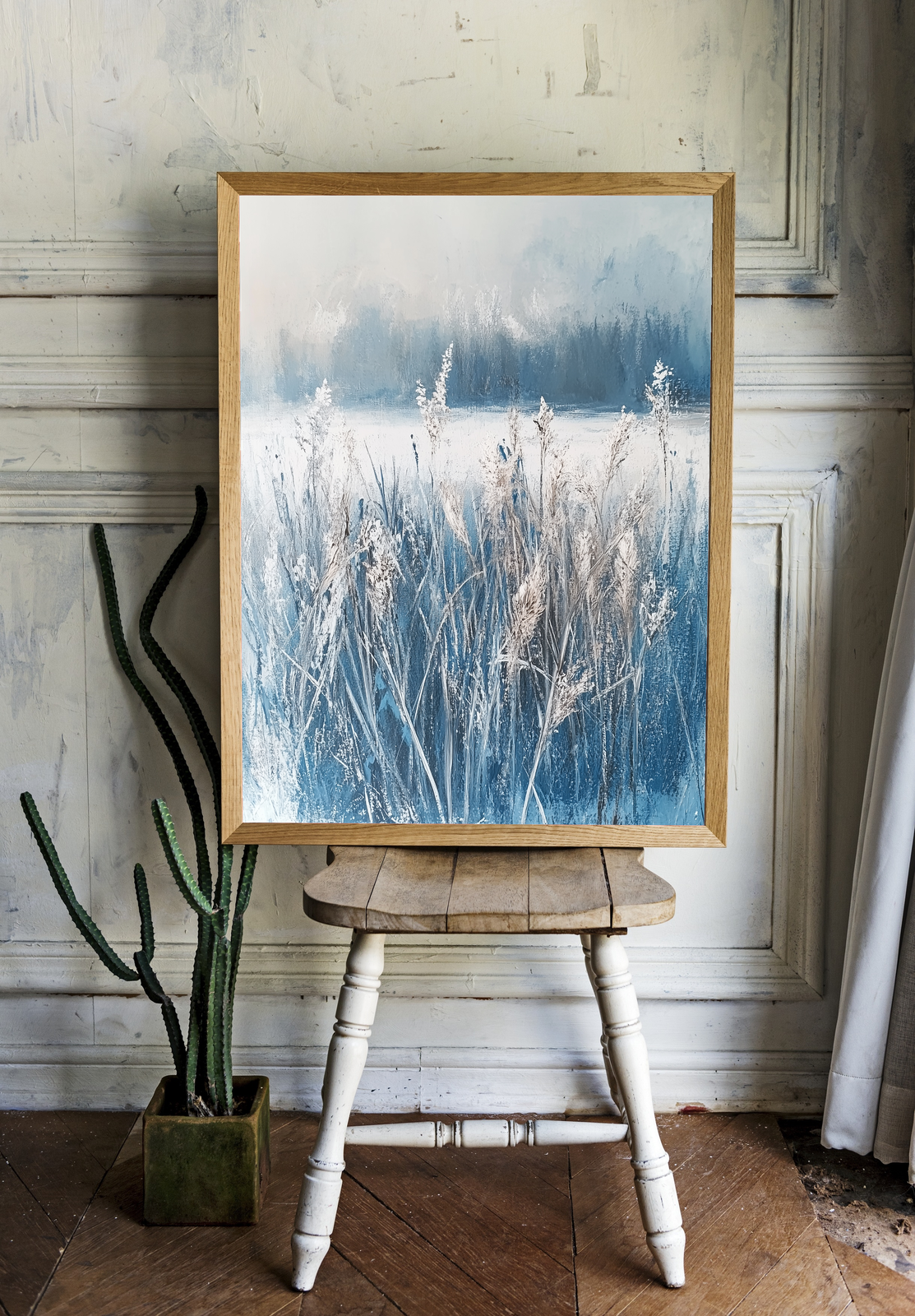 Постер "Зимний лесной пейзаж" 50x70 см в подарочном тубусе