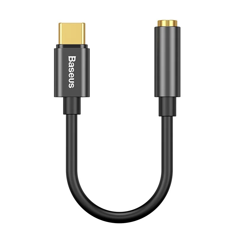 Baseus Type C 3,5 Jack наушники USB Type C до 3,5 мм Aux адаптер для наушников аудио кабель Black