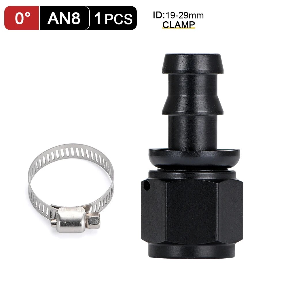 Универсальные фитинги для шлангов AN6 AN8 AN10, фитинги для шланга радиатора AN8 Straight Black