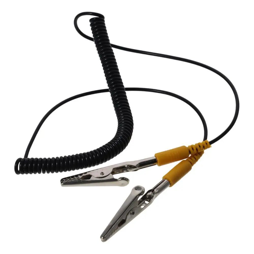 Антистатический кабель заземления ESD PU черный 2 мм