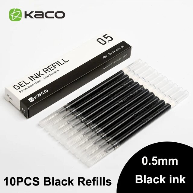 Шариковая ручка Xiaomi Mijia BUSINESS 0,5 мм Черный, 10 KACO Black ink