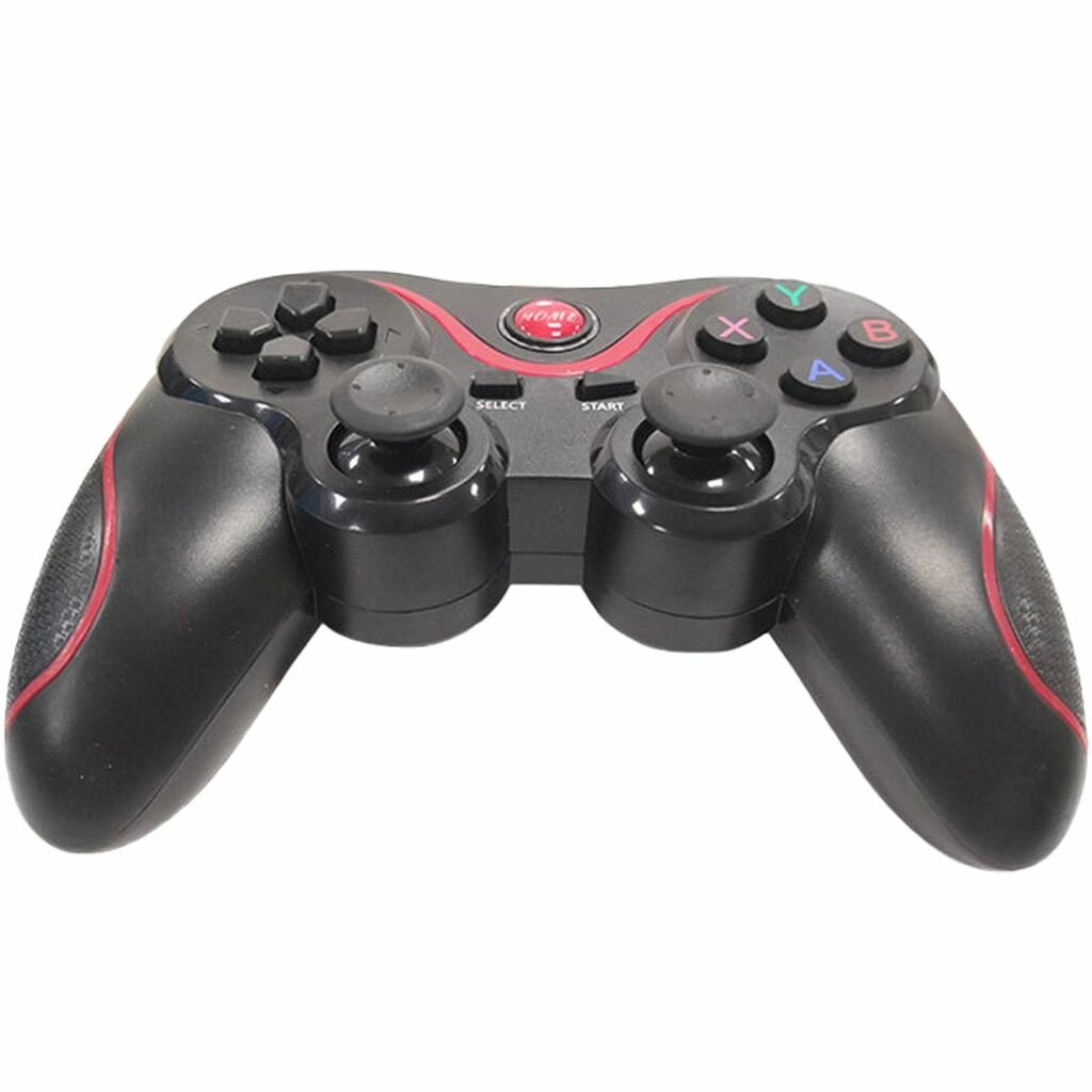 Мобильный игровой геймпад Android Bluetooth gamepad поддерживает iOS Android-черный с красным-без кронштейна