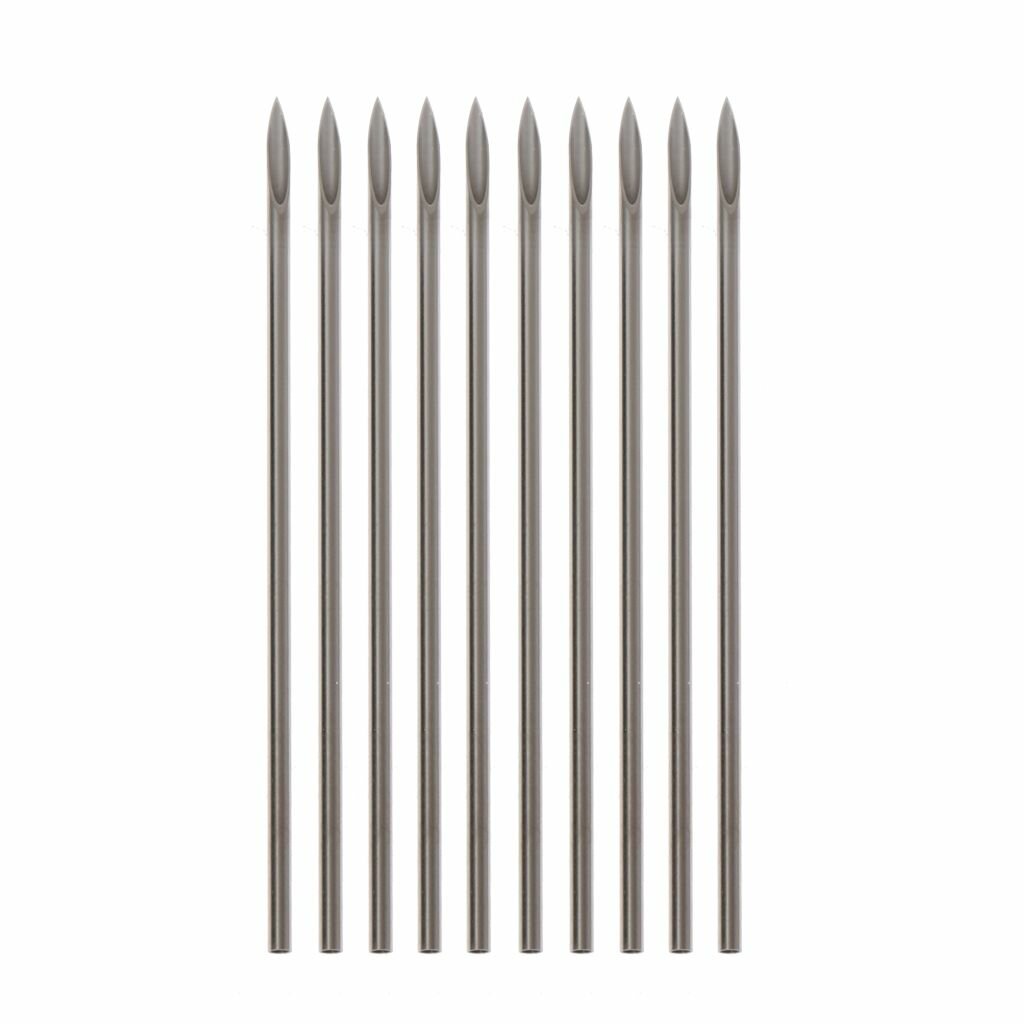 10 шт. иглы для пирсинга из нержавеющей стали, размеры 12 г, 13 14 15 16 18 20 г