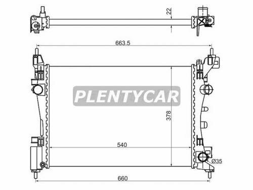 Радиатор opel corsa fiat grande punto Sat SG-OP0008 General Motors: 55704136 1300340 55701408 1300279 13399871 55700448