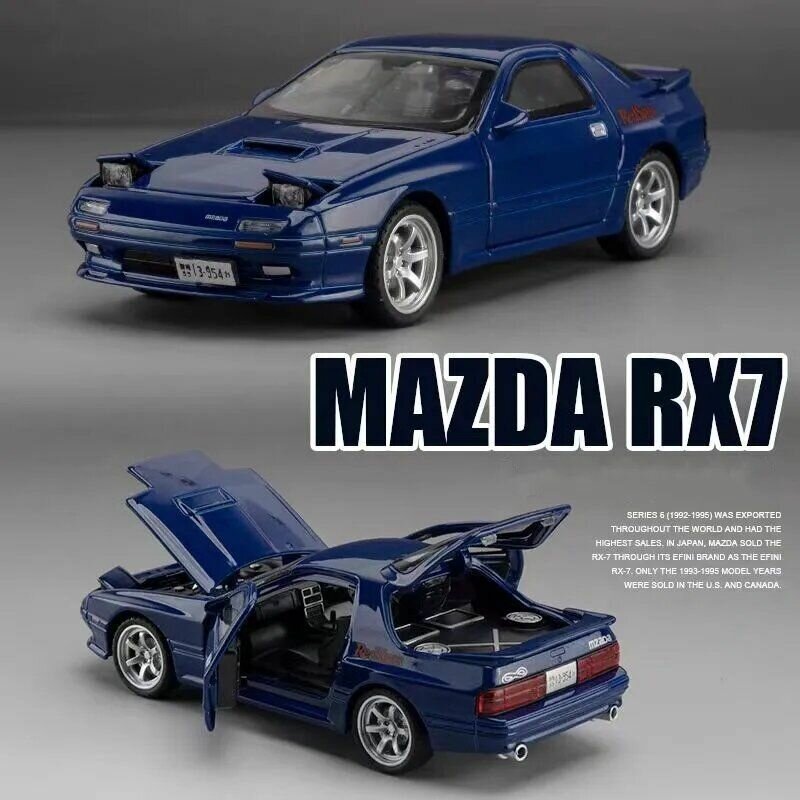 DIECAST CAR 1/32 Коллекционная металлическая машина Mazda RX7 Initial D RX-7 JDM