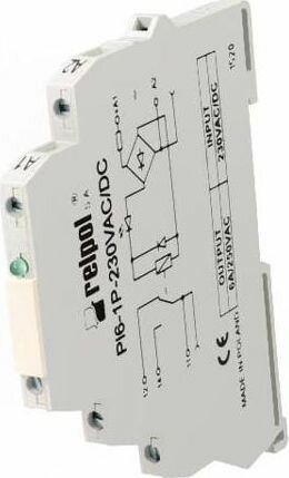 Реле RELPOL PI6-1P-230VAC/DC интерфейсное SPDT Uобмотки 230ВDC Uобмотки 230ВAC 6А 1 шт