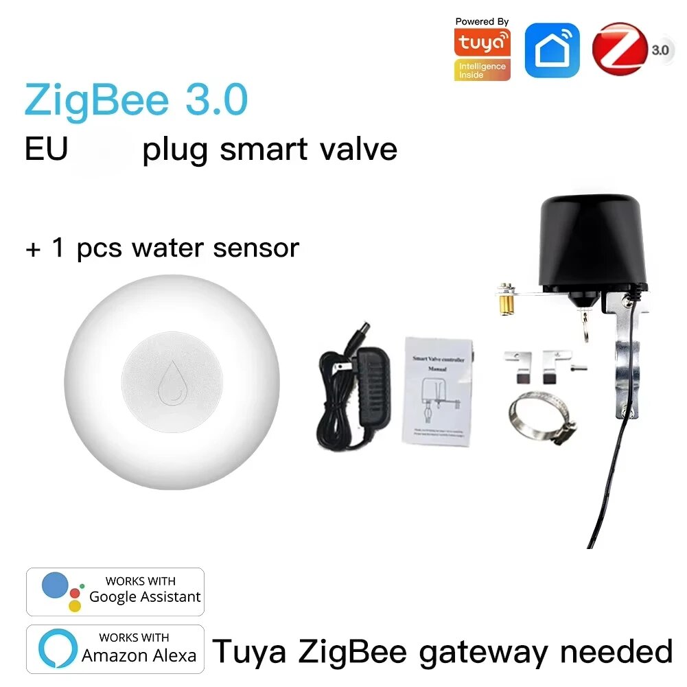Датчик наводнения MOES ZigBee 1 Sensor and 1 Valve