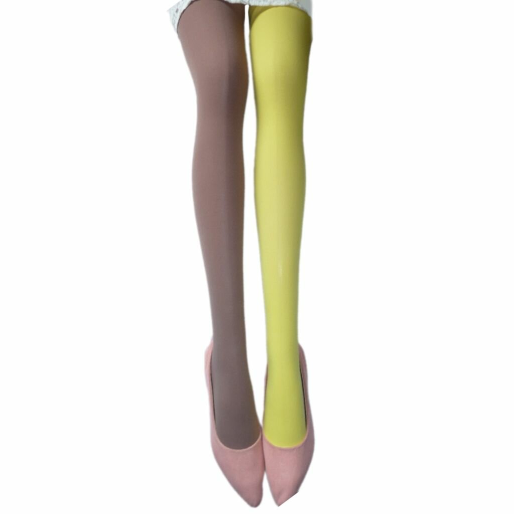 Чулки с уткой-мандаринкой карамельного цвета-кофейно-желтые-открыть файл