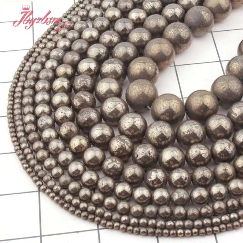 Гладкие круглые бусины из пирита jbyzbsm 4,6,8,10,12,20 мм 20mm approx 19-20pcs