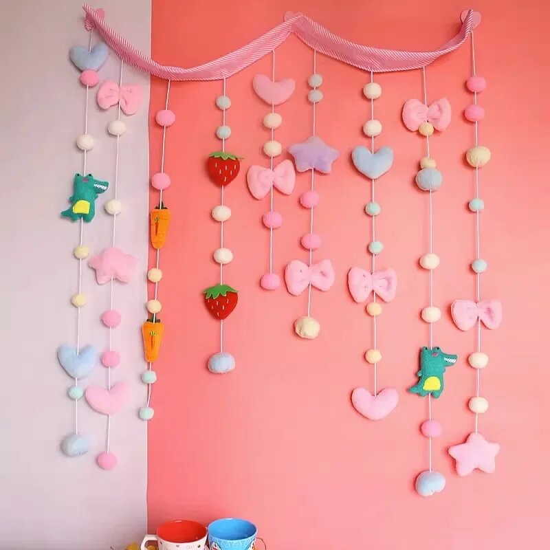 Занавеска MINISO Hello Kitty Kuromi My Melody, 90x85cm, Розовый