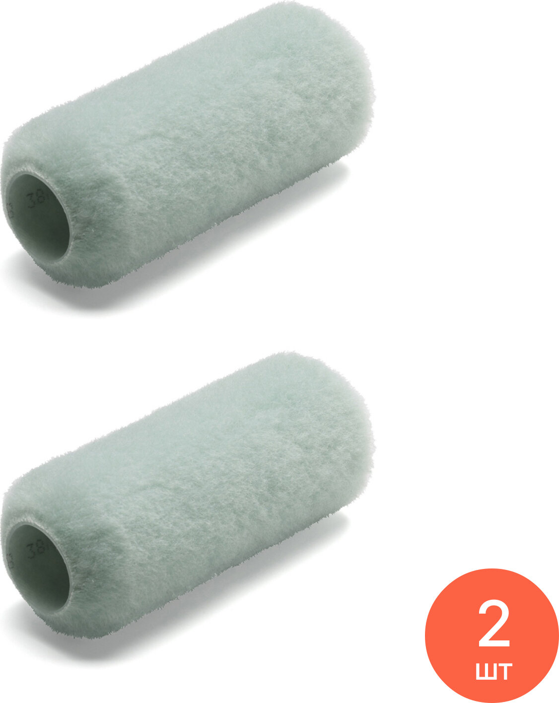 Ролик для валика Anza / Анза Basic Anlon бюгельный без ручки, из полиамида, ворс 14мм, диаметр 15мм, длина 150мм / строительство и ремонт (комплект из 2 шт)