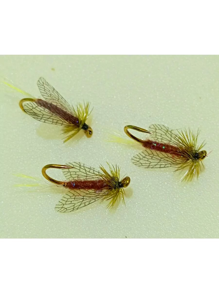 Мушка, для ловли хариуса и других видов рыб, крючок № 10, 3 шт.